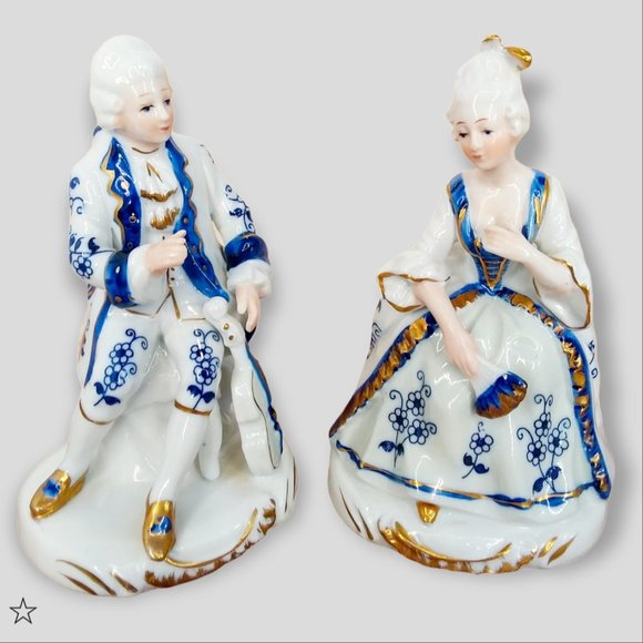 Homco | Accents | Vtg Homco Lady Gent Porcelain Figurine Baroque Rococo ...